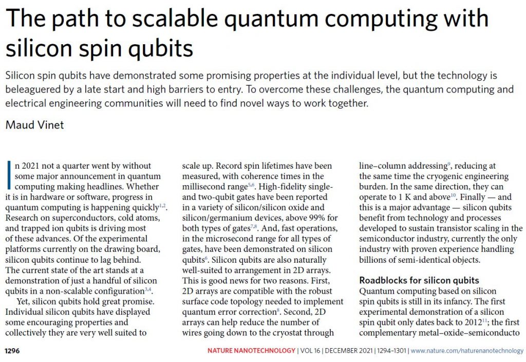 Maud Vinet Nature Nanotech Paper extract